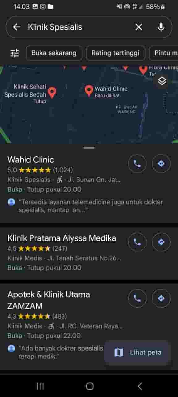 Klinik USG terdekat dan harga